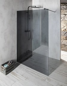 Gelco Sapho, VARIO WHITE jednodílná sprchová zástěna do prostoru, kouřové sklo, 800 mm, GX1380GX2215