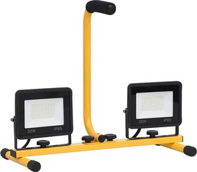 LED reflektor s rukojetí 2 x 30 W studené bílé světlo 149650