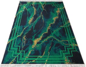DY Zelený koberec s mramorovým vzorem Horeca-New 118S Rozměr: 80x150 cm