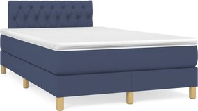 Box spring postel s matrací modrá 120x200 cm textil 3140847