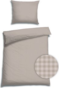 Florella Saténové povlečení Edel Satin Karo Five Linen Rozměr: 70x90 + 140x200 cm