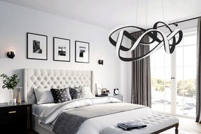 Toolight Toolight, LED moderní stropní svítidlo + dálkové ovládání APP820-CP, černá, OSW-06881