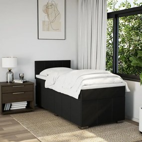 Box spring postel s matrací černá 90x190 cm textil 3286925