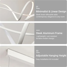 Brilagi - LED Stmív. lustr na lanku SIGNATURE LED/55W/230V 120x23 cm bílá + DO