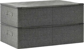 Úložné boxy 2 ks textil 70 x 40 x 18 cm antracitové 332904
