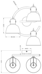 Globo 54655-3 - Bodové svítidlo FILLO 3xE14/25W/230V