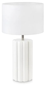 Bílá stolní lampa Markslöjd Column, výška 44 cm
