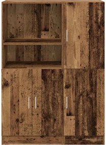 Sada 2 kusů kuchyňských skříněk old wood kompozitní dřevo 3324149