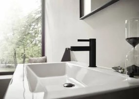 Hansgrohe Finoris, umyvadlová baterie 110, s výpustí, Push-Open, EcoSmart, černá matná, 76023670