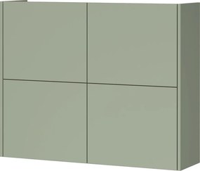 Šedozelená matná závěsná skříňka 97x79x27 cm Binetto – Germania