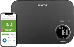 SENCOR SKS 7178BK černá / chytrá kuchyňská váha / max. 8kg / funkce TA