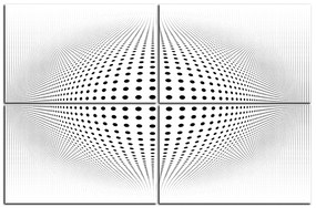 Obraz na plátně - Abstraktní geometrická sfera 1218D (120x80 cm)