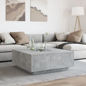 Konferenční stolek s Infinity LED betonově šedý 100x100x40 cm 3284045