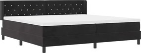 Postel s boxspringem s čelo Černý 200 x 200 cm samet 3341434