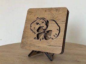 Li-Go "Morče s mašlí" lampa 19x19cm provedení povrchu: dub