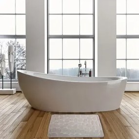 MSV PEBBLES koupelnová předložka 40 x 60 cm béžová / polyester, PU pěn