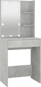 vidaXL Toaletní stolek s LED 60 x 40 x 140 cm [808832] Barva: Betonová šedá