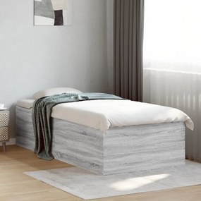 Rám postele šedý sonoma 90 x 190 cm kompozitní dřevo 3280977