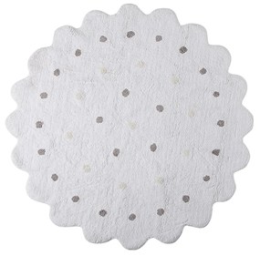 Lorena Canals koberce Přírodní koberec, ručně tkaný Little Biscuit White Rozměry koberců: 140x140 kytka