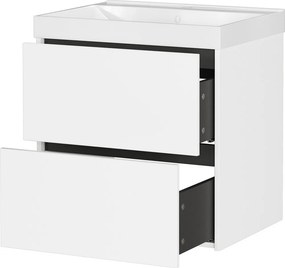 Bílá matná závěsná skříňka pod umyvadlo 61x65 cm Bodera – Germania