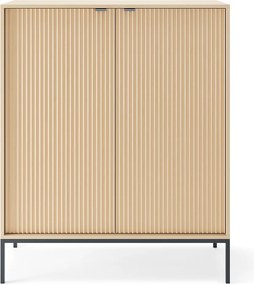 Komoda NOVA cz K104 | s policemi | 104 cm | dub vicenza/černá