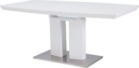 Nábytkáři ORFA DIVANI  jídelní stůl bílá vysoký lesk / kartáčovaný chrom  (S) (K150-Z)