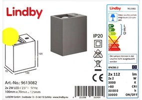 Lampenwelt - LED Nástěnné svítidlo CATALEYA 2xLED/2W/230V