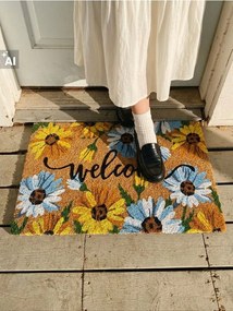 Sinsay - Květinová rohožka s nápisem Welcome - vícebarevná