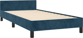 Rám postele bez matrace tmavě modrý 90x200 cm samet 3125981