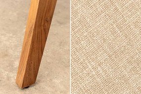 Designová jídelní židle Massive Honey akácie / béžová
