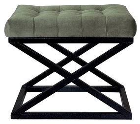 Atelier del Sofa Taburet Capraz - Black, Green, Černá, Zelená