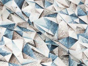 Biante Velký dekorační kulatý ubrus Porto PRT-007 Modro-hnědé krystaly Ø 150 cm