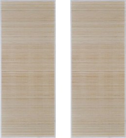 Obdélníkové koberce z přírodního bambusu 2 ks 120 x 180 cm 278744