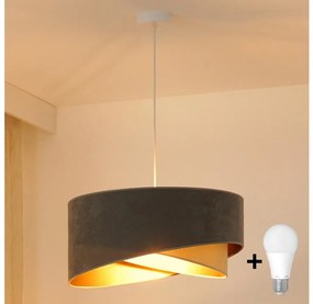Brilagi - LED Lustr na lanku LYRA 1xE27/15W/230V šedá/béžová/zlatá