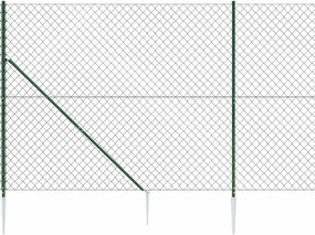 Drátěné pletivo s kotevními hroty zelené 1,4 x 25 m 153931
