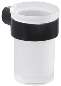Gedy Sapho Pirenei PI1014 držák kartáčků černá matná/sklo satin