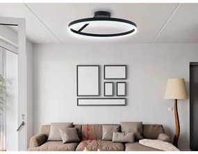 LED Stmívatelný přisazený lustr LED/40W/230V 3000-6500K černá + dálkové ovládání