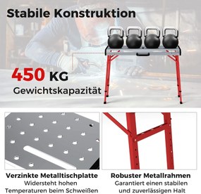 Costway Svařovací stůl s nosností 450 kg a nastavitelnou výškou. Přenosný