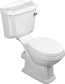 Aqualine Antik - WC kombi, zadní odpad, bílá AK107-01