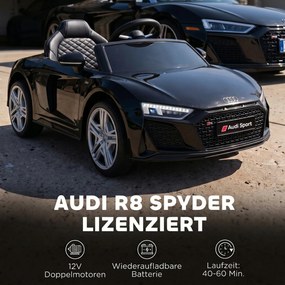 AIYAPLAY Dětské elektrické auto 12V Dětské auto s dálkovým ovládáním Lithium-akumulátor 2 motory Plynulý start Zadní odpružení Černá