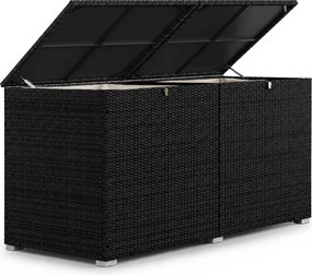 Juskys Polyratanový úložný box Ikaria 950 l Barva: černá