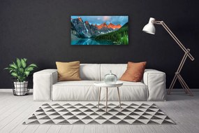 Obraz na plátně Hora Les jezero Krajina 140x70 cm
