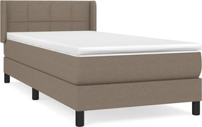Box spring postel s matrací taupe 100 x 200 cm textil 3129693