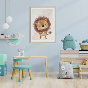 Plakát 'Lvíček se srdíčkem' do dětského pokoje