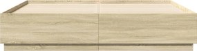 Rám postele s LED osvětlením dub sonoma 200 x 200 cm kompozit 3209585