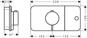 Axor One - Modul termostatu s podomítkovou instalací, pro 1 spotřebič, chrom 45711000