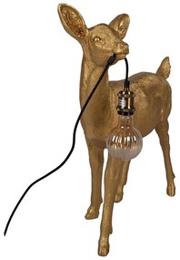 Zlatá stojací lampa ve tvaru srnky Deer - 62*29*70 cm E27/max 1*40W