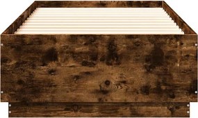 Rám postele kouřový dub 100 x 200 cm kompozitní dřevo 3209720