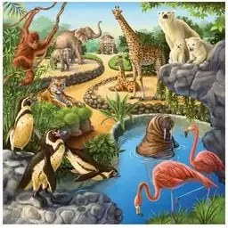 Ravensburger - Puzzle - Domácí zvířata / 3x49 dílků / od 5 let