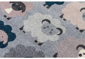 koberec HEOS 78468 šedá / modrý OVCE velikost 190x270 cm | krásné koberce cz